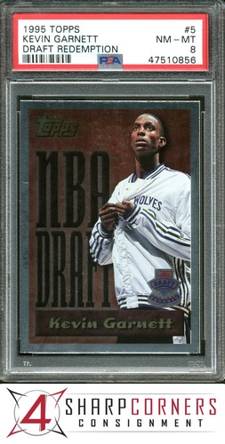 1995 TOPPS DRAFT REDEMPTION #5 KEVIN GARNETT RC HOF PSA 8 | eBay