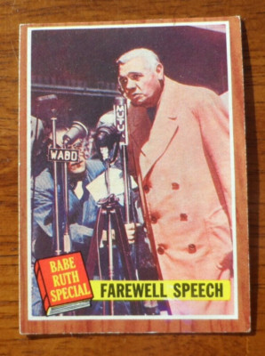 1962 TOPPS BASEBALL #144 BABE RUTH FAREWELL SPEECH NM B-533 | eBay