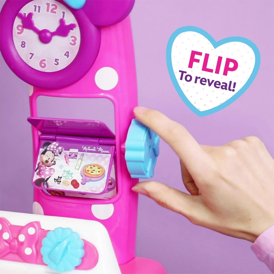 Junior Minnie Mouse Flipping Fun Pretend Play Kitchen Set Play Food ...