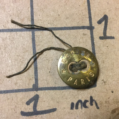 vintage early button(s) -- 6/10" DEPOSE PARIS - metal 2 hole | eBay