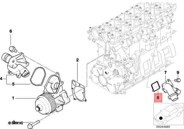Genuine BMW E38 E39 E46 E53 Engine Coolant Pipe Seal Gasket OEM ...
