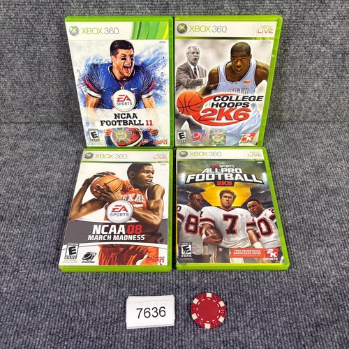 All Pro Football 2k8 NCAA 08 March College 2k6 Xbox 360 Video Game Lot ...