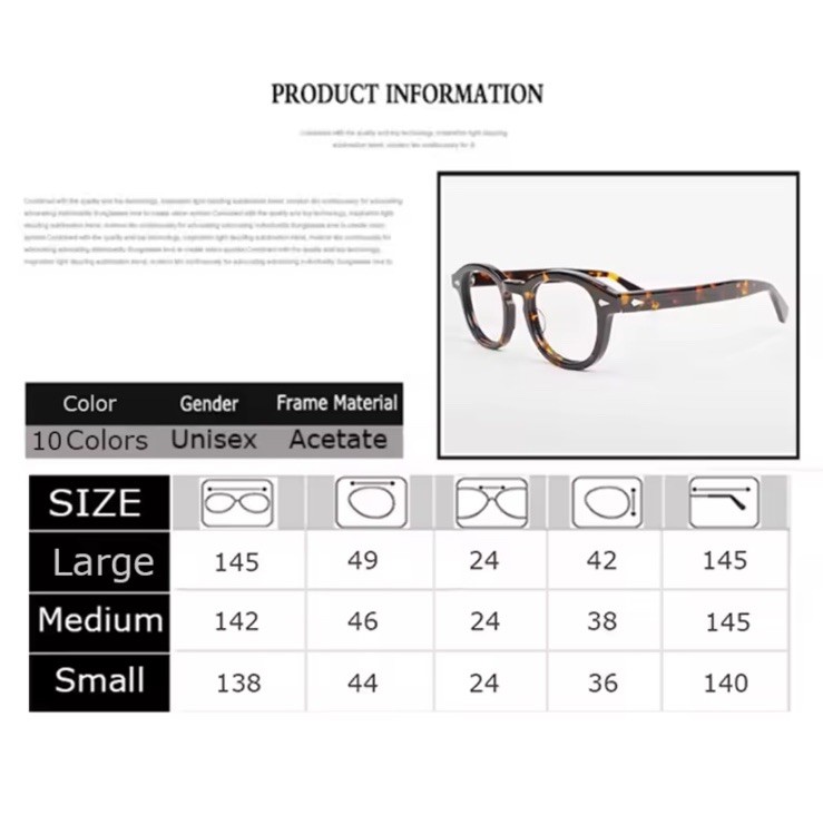 Occhiali Da Sole Moscot Lemtosh Uomo stile Johnny Depp (Legg. Descr ...