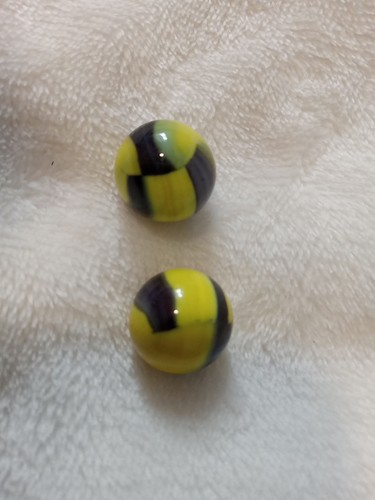 Vintage Marbles (4)2 *Large Cat Eyes & 2 Peltier Bumblebee. *nice ...