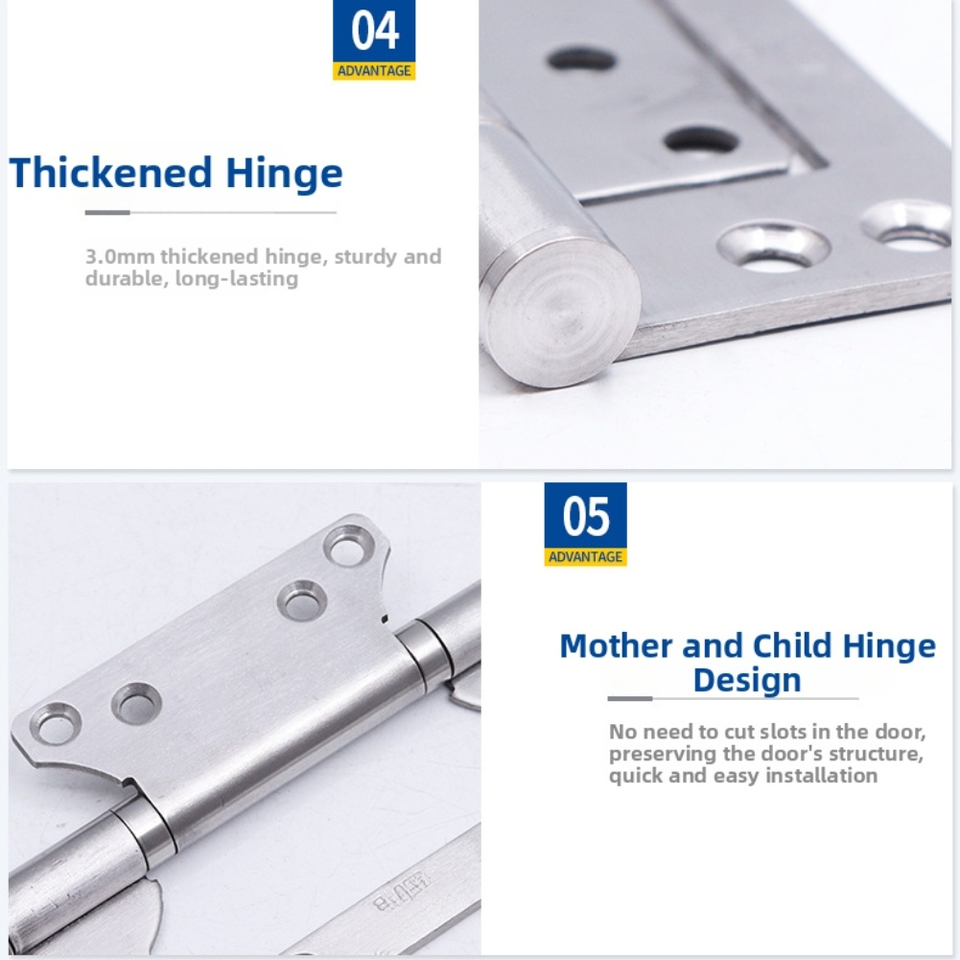 Single-pin Design Eccentric Hinge Mounting Hardware Included Secure Pin ...