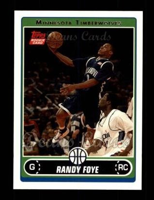 2006 Topps #250 Randy Foye Action Timberwolves RC Villanova 8 - NM/MT ...