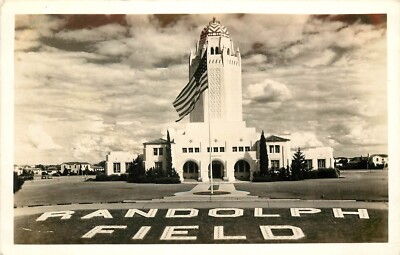 RPPC Postcard Randolph Field AFB Administration Building, Bexar County ...