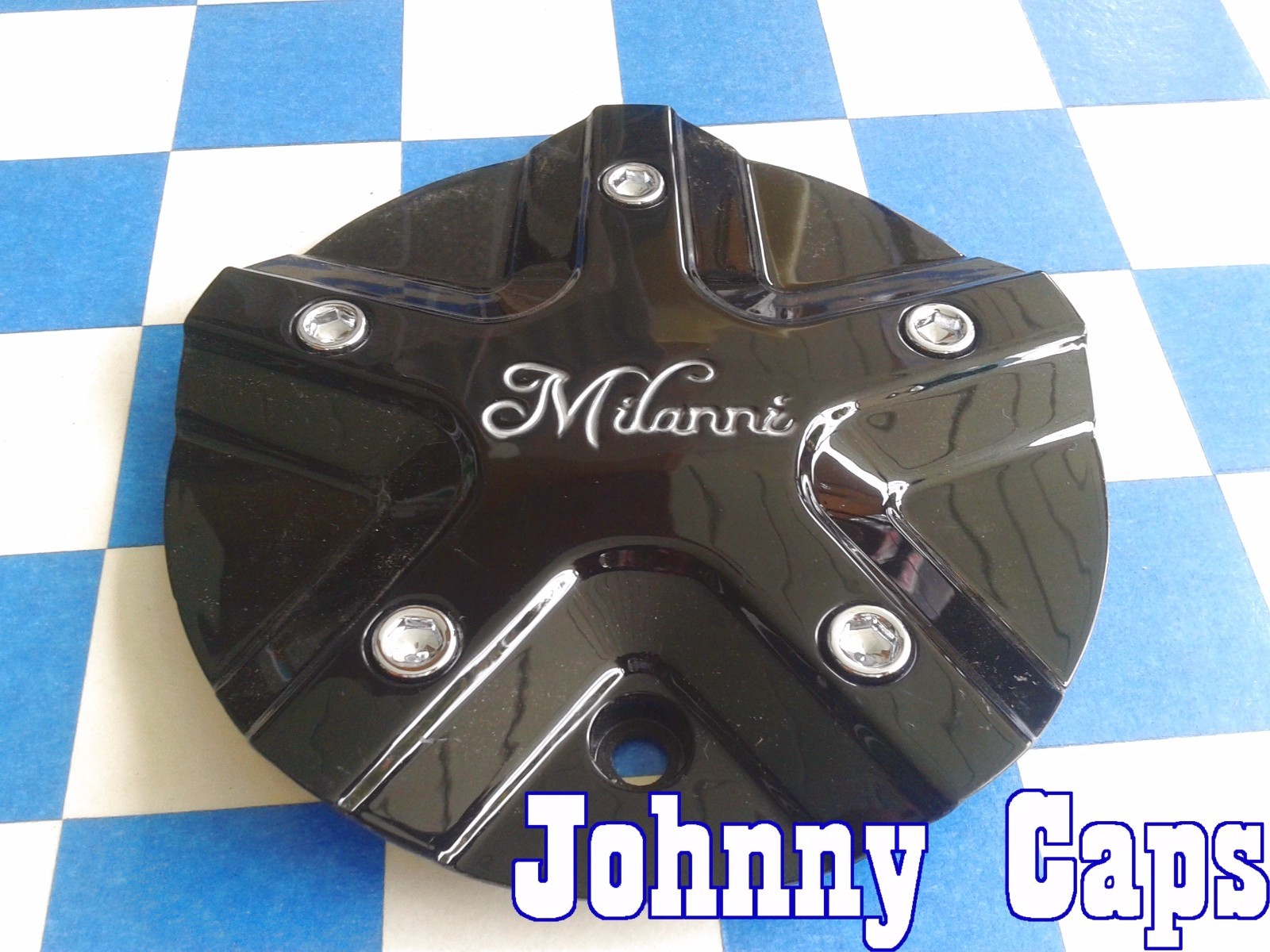 MILANNI Wheels [46] BLACK Center Caps # C457-2-CAP Custom Wheel Center ...