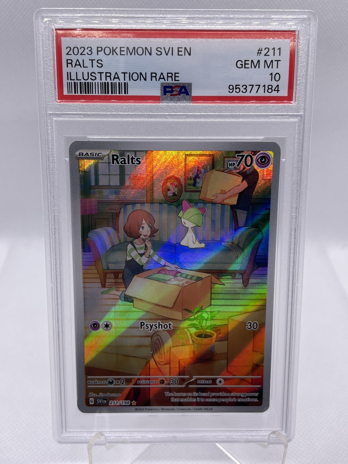 Ralts 211/198 Illustration Rare PSA 10 GEM MT Scarlet & Violet Pokémon ...