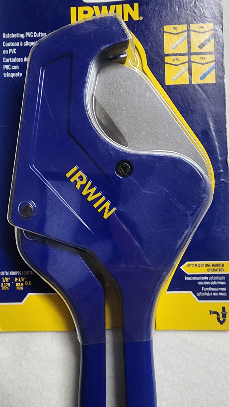 IRWIN 2.5" Ratcheting Multipurpose Cutter PVC PEX Irht81742 ...