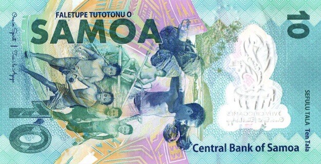 2019 Samoa 10 Tala UNC Banknote. Ten Tala Currency WST. Samoa ...