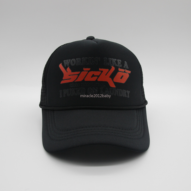 Working Like a Sicko Snapback TRUCKER HAT American retro truck IAN ...