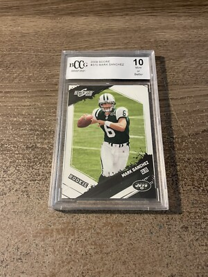2009 Score Mark Sanchez RC BCCG Mint 10 Football Rookie Card #370 | eBay