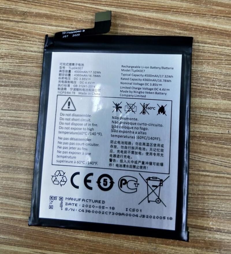 TLp043E7 - New Genuine 4500mAh 3.85V Battery for T-Mobile Revvl 5G ...