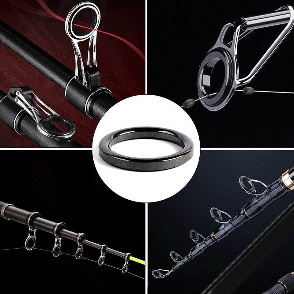 Fishing Rod Ring Guide Ring Rod Black Yellow Fishing Magnetic Ring ...