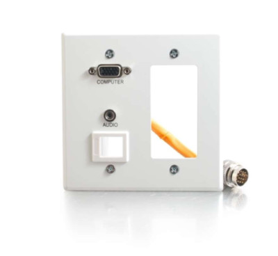 Cables to Go 60057 RapidRun Double Gang VGA 3.5mm Keystone Wall Plate ...