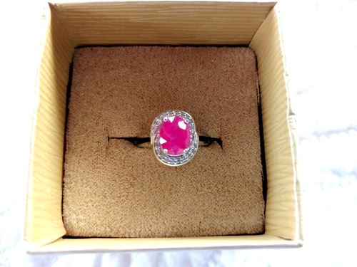 JTV Sterling 925 Kenya Ruby Ring Size 7 | eBay