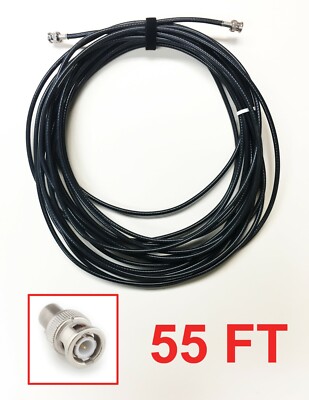 Belden 8241 55' Foot Male M-M Shielded BNC Cable | eBay