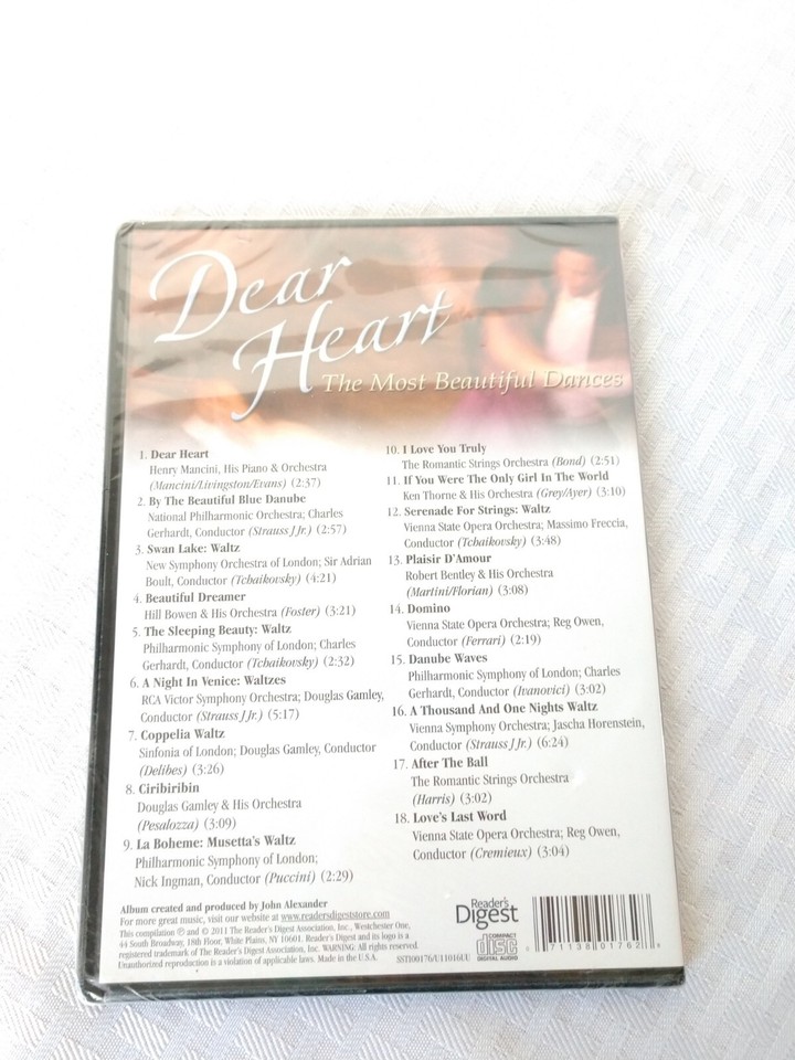 NEW Dear Heart Dance CD The Most Beautiful Dances and Melodies Reader's ...