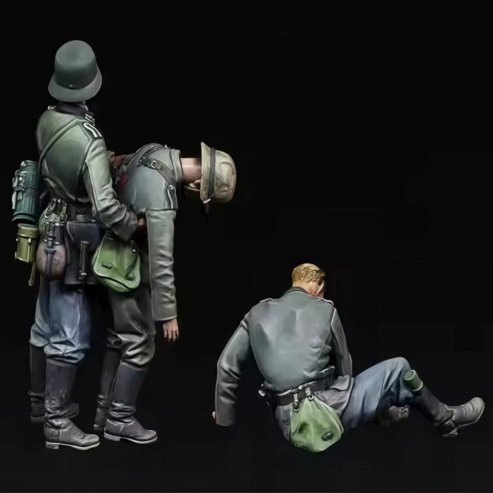 1/35 Scale WW2 German Soldiers Casualties Diorama Miniatures Set Model ...