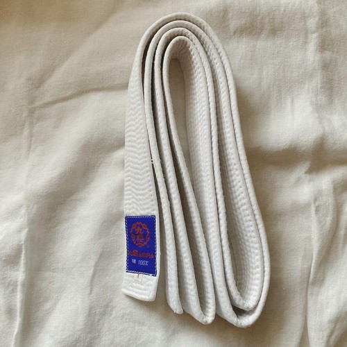 KuSakura Karate Belt White Cotton Martial Arts Obi Size 1 215cm Lightly ...