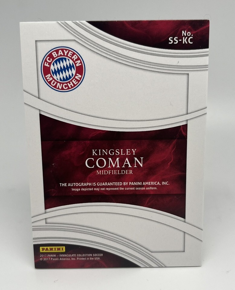 2017 Panini Immaculate Soccer KINGSLEY COMAN Bayern - on Card Auto /50 ...
