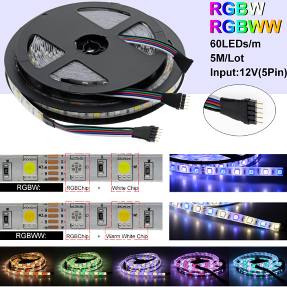 5m 300 LED Strip SMD 5050 RGB RGBW RGBWW 4in 1 Waterproof Flexible Tape ...