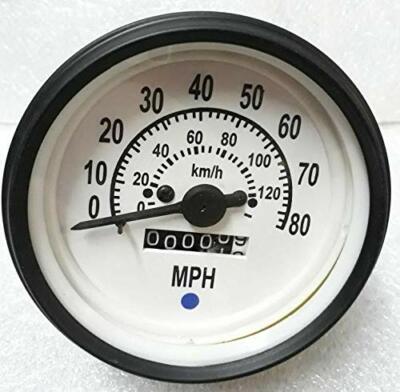 Willys MB Jeep speedometer 80mph ford GPW CJ White Face Black Bezel | eBay