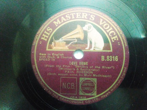 PAUL ROBESON HMV RARE 78 RPM RECORD ENGLAND VG+ | eBay