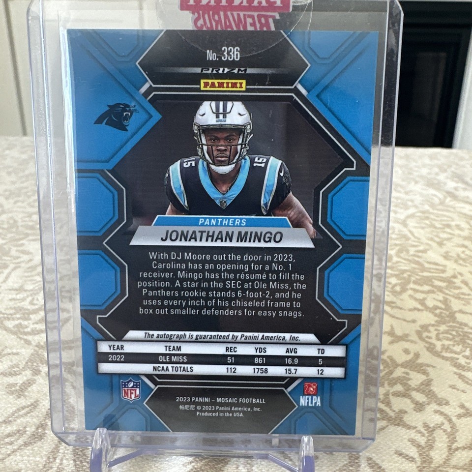 Jonathan Mingo 2023 Mosaic Silver Autographed Card - CLEAN AUTO ...