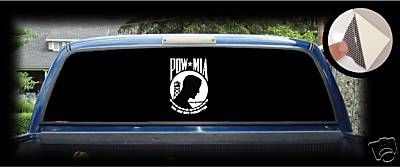 Vinyl Rear Window Graphic - POW MIA - decal truck suv | eBay