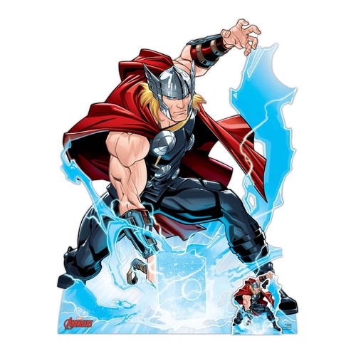 Thor Cardboard Cutout Marvel Call the Storm Hammer Smash With Free Mini ...