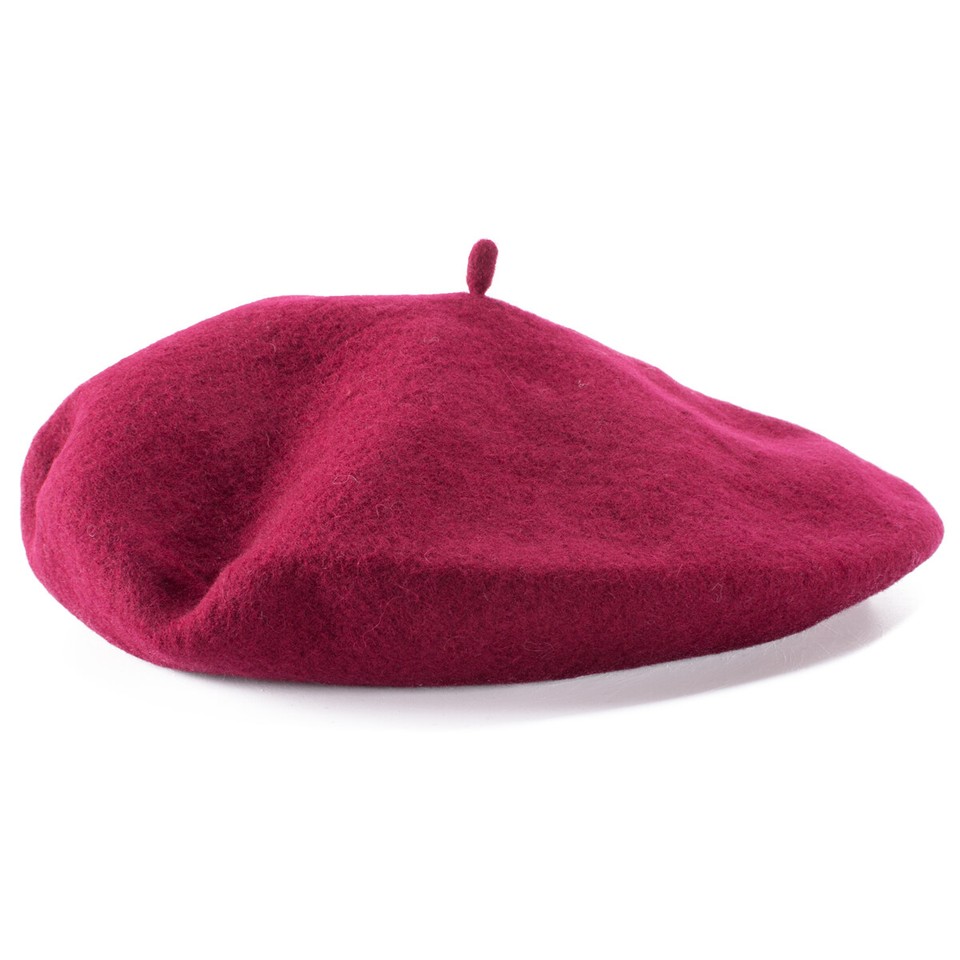 Womens French Artist 100% Wool Beret Flat Cap Winter Warm Painter Hat ...