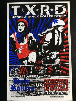 TXRD Texas Roller Derby Screen Printed Bout Poster - Limited Edition RC ...