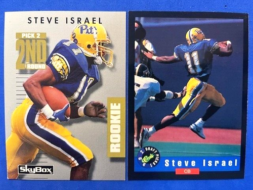 NFL - Steve Israel 1992 Skybox Primetime RC & 1992 Classic Draft Picks ...
