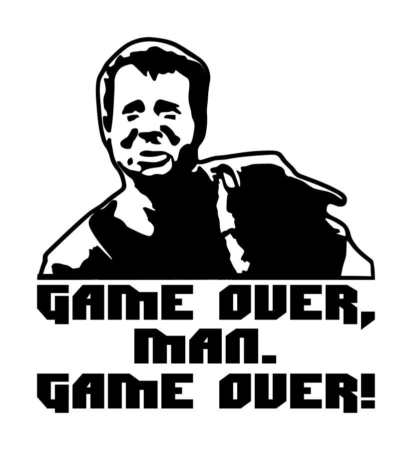 Aliens Hudson Game Over Man Decal #1 4.5"x5" Choose Color | eBay