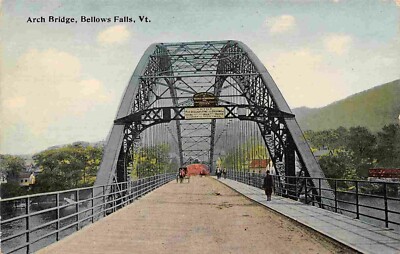 Arch Bridge Bellows Falls Vermont 1910c postcard | eBay