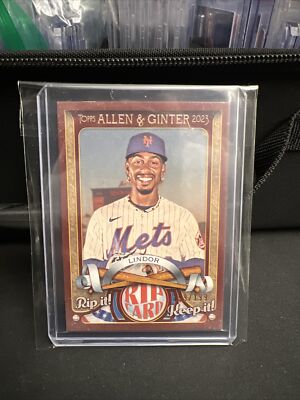 2023 Topps Allen & Ginter Rip Card Francisco Lindor 199/199New York ...