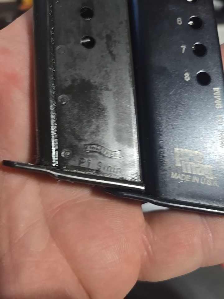 Lot Of 2 Walther P1 Marked P38 9mm Original Magazine 8rd 8 Round & Pro ...
