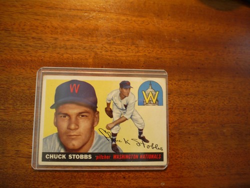 1955 Topps #41 CHUCK STOBBS, WESHINGTON NATIONALS, PITCHER. EXCELLENT ...