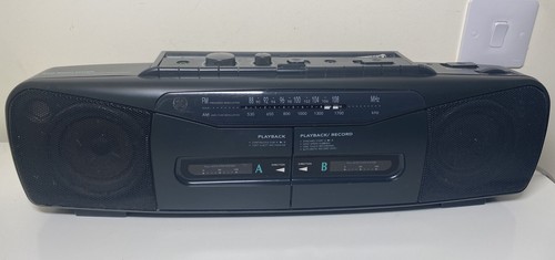 Vintage GE General Electric Dual Cassette Recorder 3-5636A AM/FM Stereo Boombox | eBay UK