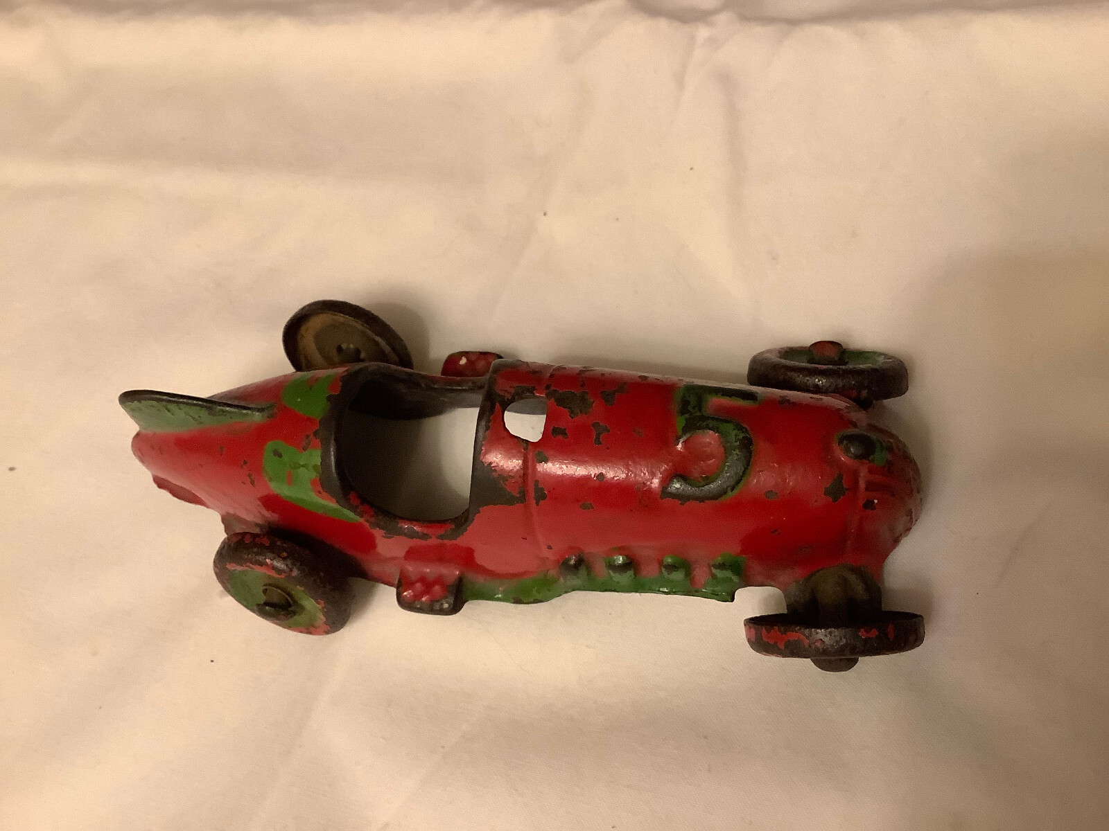 Antique Hubley #5 Cast Iron Fishtail Race Car | eBay