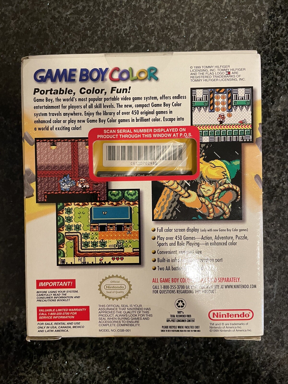 BRAND NEW Nintendo Gameboy Color TOMMY HILFIGER Edition Sealed GBC Game ...