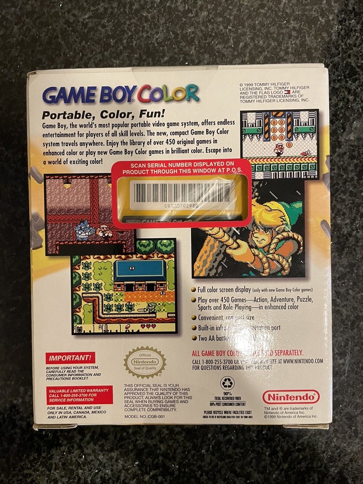 BRAND NEW Nintendo Gameboy Color TOMMY HILFIGER Edition Sealed GBC Game ...