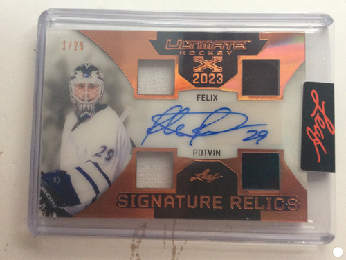 2023 LEAF ULTIMATE HOCKEY SIGNATURE RELICS FELIX POTVIN 1/25 | eBay