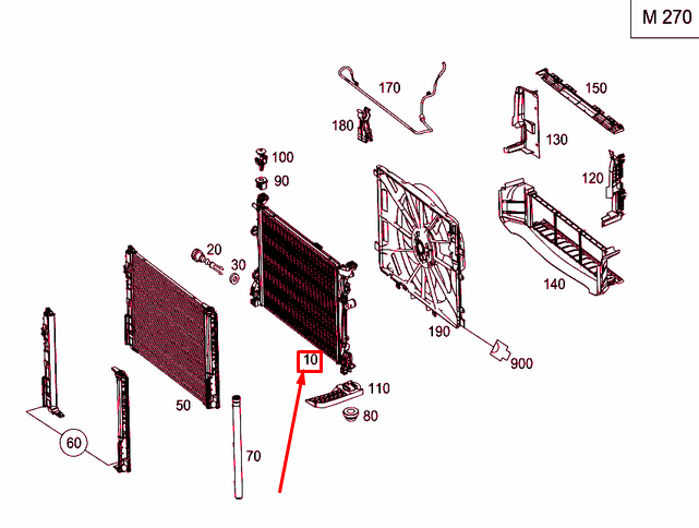 Mercedes-Benz+Gla220+2019+GLA+Class+Radiator+A2465001303 for sale ...