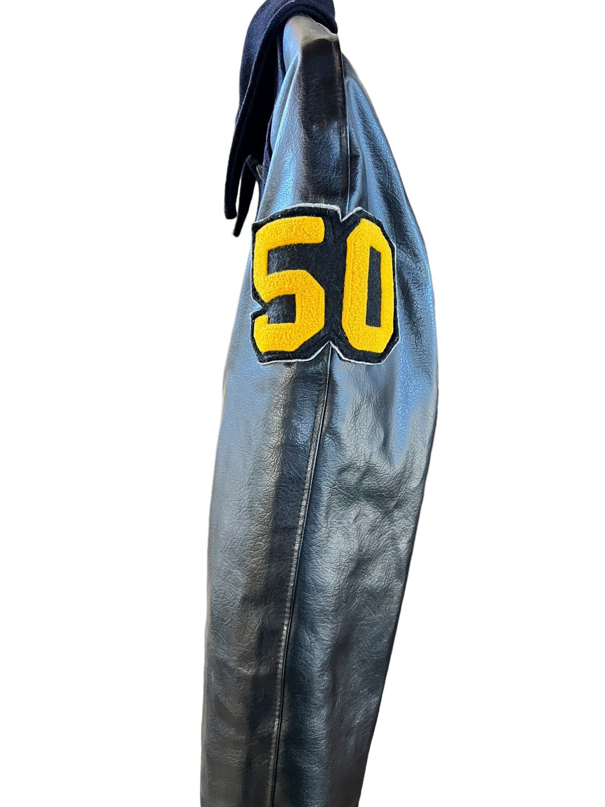 VTG 70s Howe Varsity Letters Stadium Jacket Leather S… - Gem