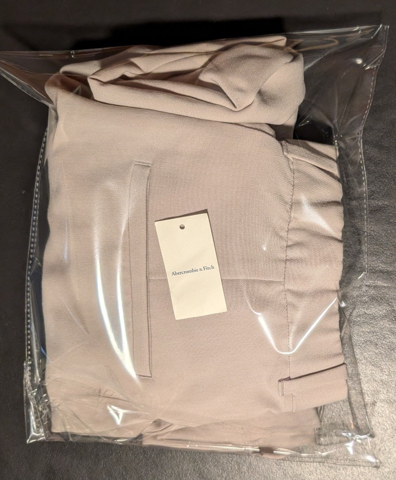 Abercrombie & Fitch Ultra High Rise Wide Leg Beige Curve Love Pants 30 ...