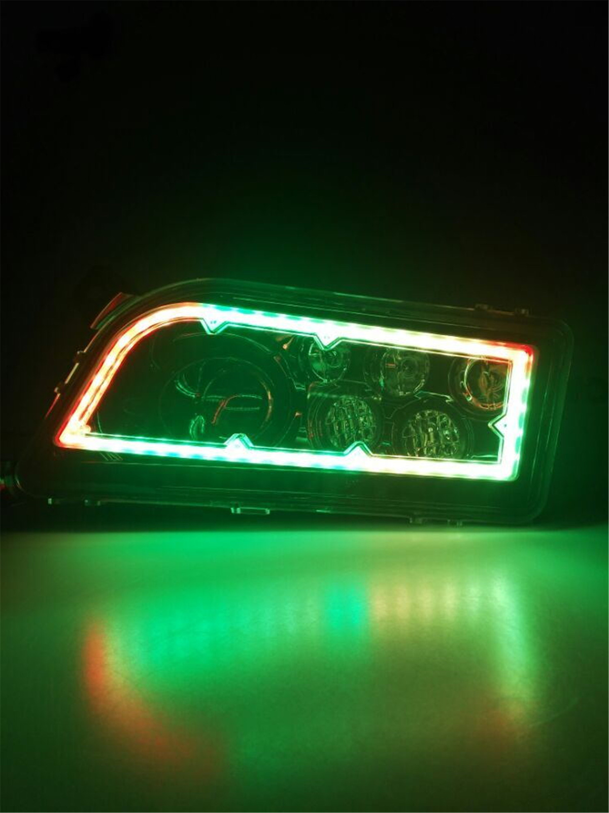 Pair Multi-Color Changing RGB Halo LED Headlights for Polaris RZR XP ...