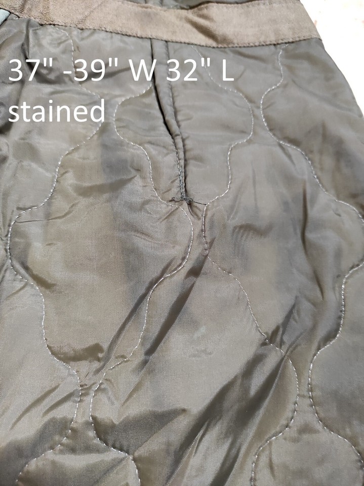 New Vintage 80s Czech army quilted liner trousers pants military m85 ...